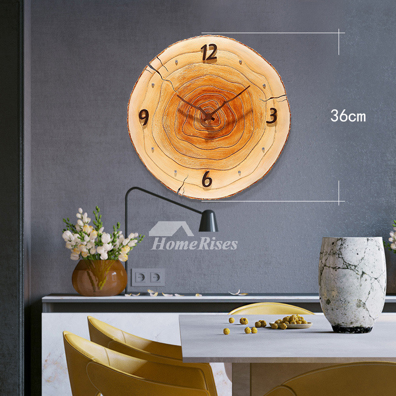 Beautiful Wall Clocks 14 Inch Hanging Resin Pink/Blue/Yellow Round Best