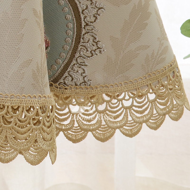 Cream Tablecloth Blue Round Polyester 70 Inch Jacquard For Less