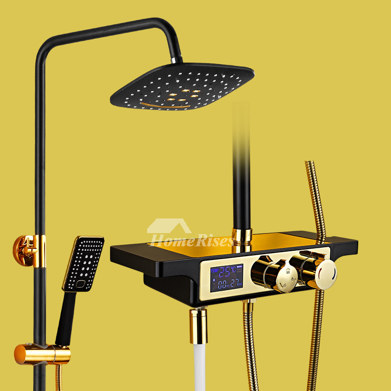 Oil Rubbed Bronze Shower Faucet Painting Black/White Wall Mount
