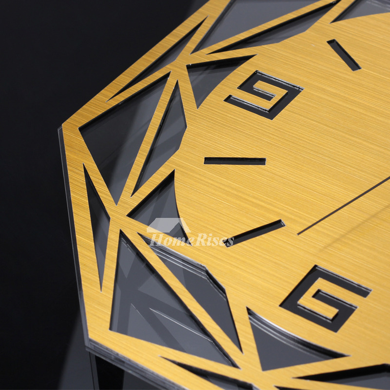 Stainless Steel Wall Clock Large SUS304 Simple Creative Champagne