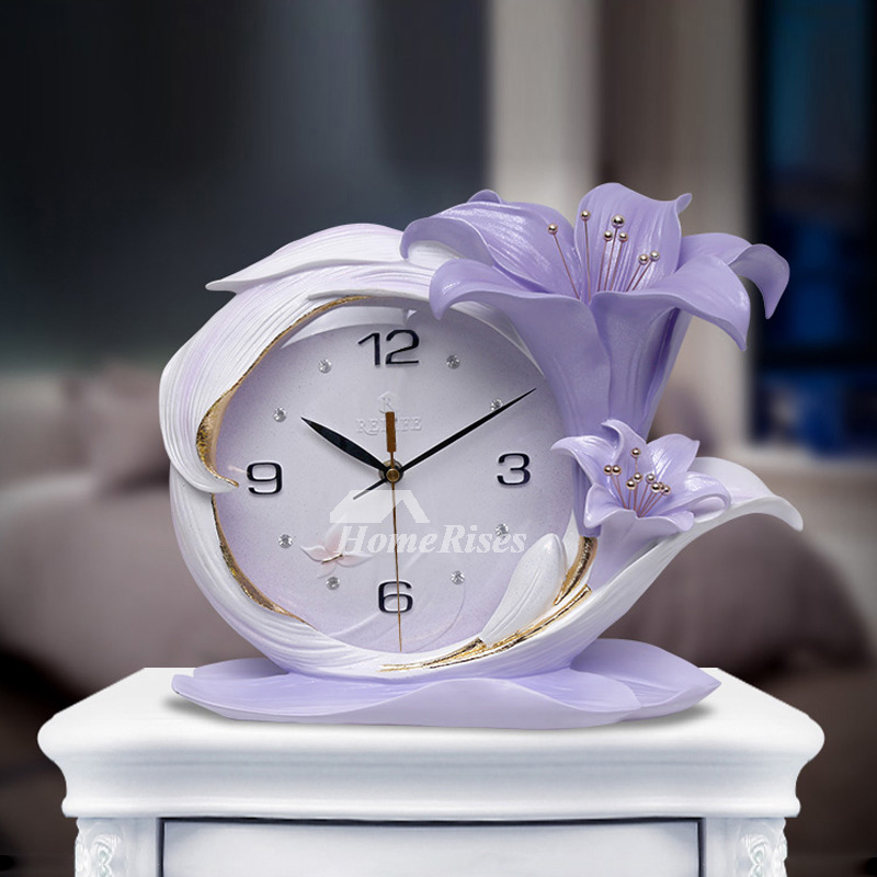 Creative Table Clock Stereo Watch Flower Decoration Modern Fashion