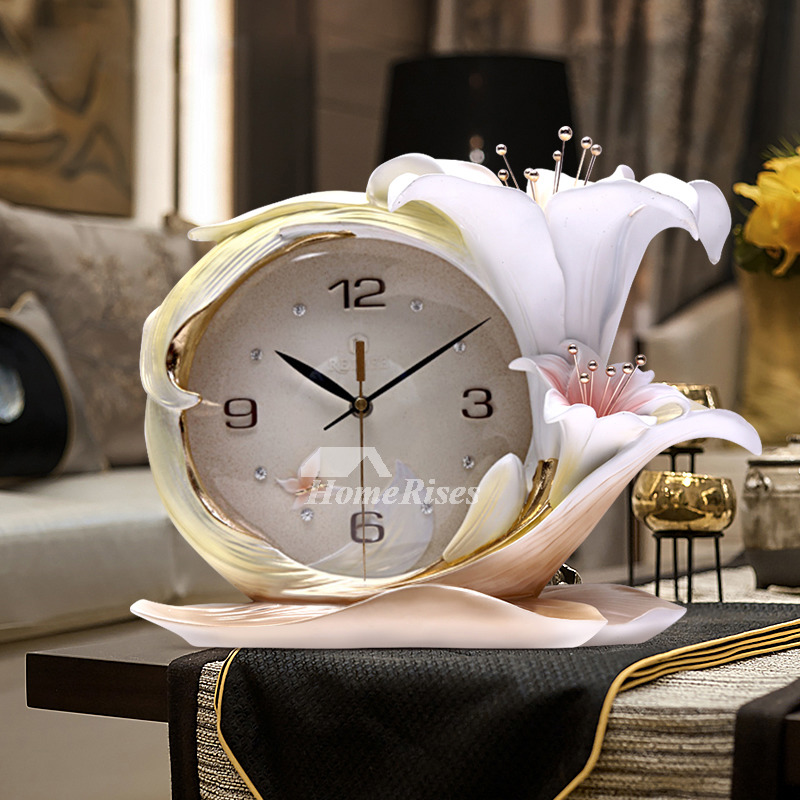 Creative Table Clock Stereo Watch Flower Decoration Modern Fashion