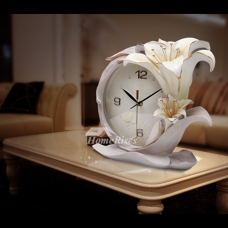 Creative Table Clock Stereo Watch Flower Decoration Modern Fashion