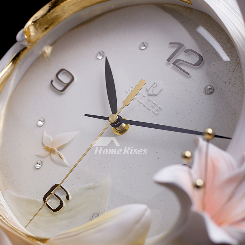 Creative Table Clock Stereo Watch Flower Decoration Modern Fashion