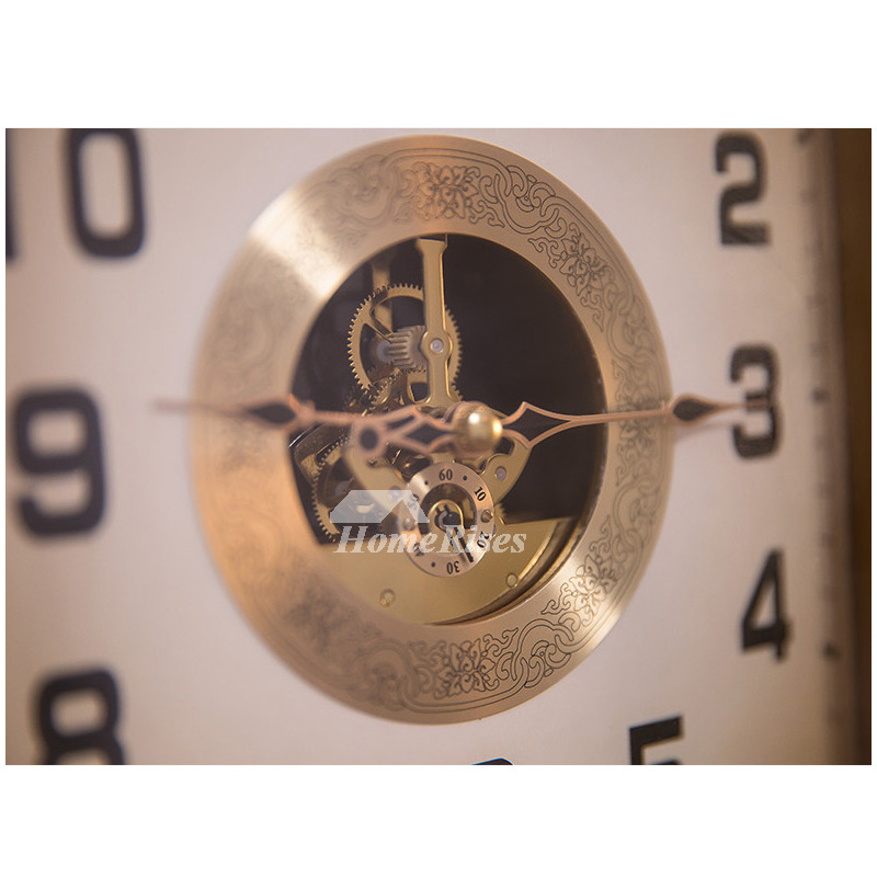 Living Room Chinese Wall Clock Large Retro Classical Wooden Antique