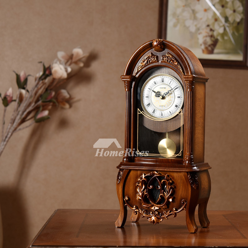 Pendulum Musical 10 Inch Table Clock Decorative Large Chinese Style