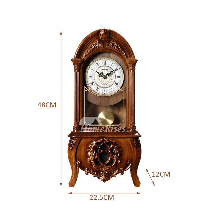 Pendulum Musical 10 Inch Table Clock Decorative Large Chinese Style