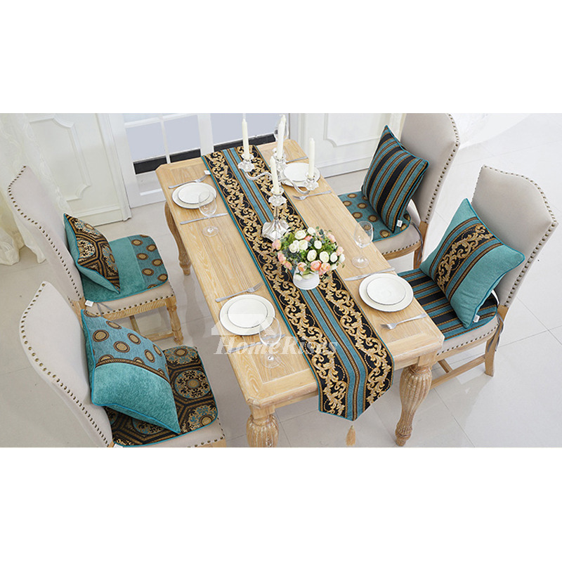 Classic European Style Living Room Dining Coffee Table Runner Striped