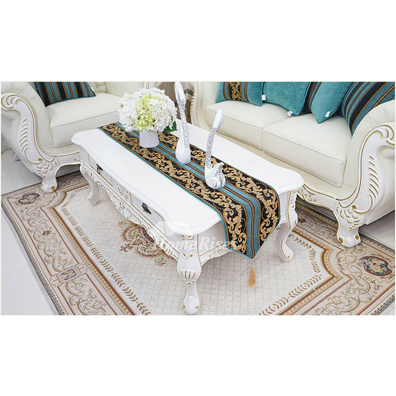Classic European Style Living Room Dining Coffee Table Runner Striped