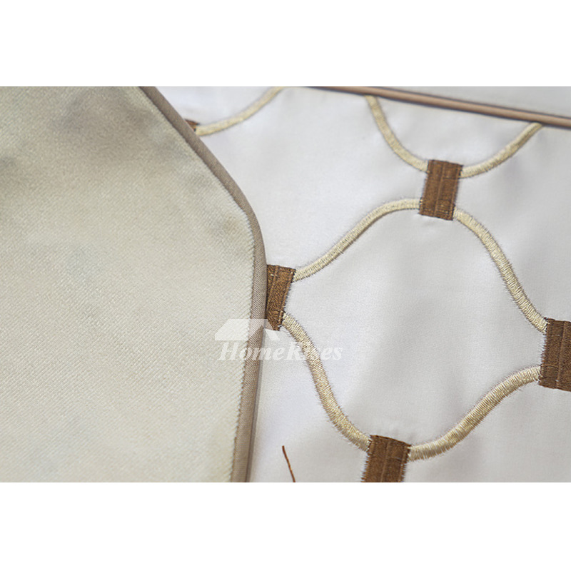 Beige/ Blue Plaid Table Runner Elegant Tablecloth Modern Rustic Coffee