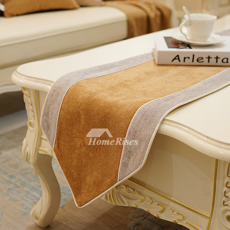 Chenille Elegant Table Runners Decorative 72 Inch Dining Room