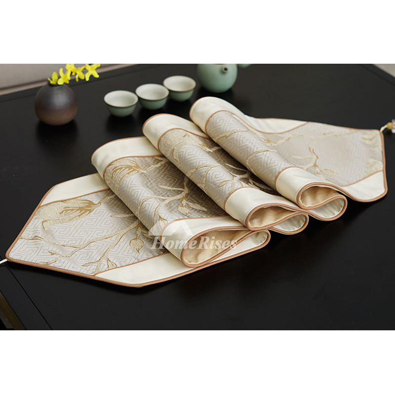 Modern Table Runner Holiday Narrow Blue Patterns Floral Coffee