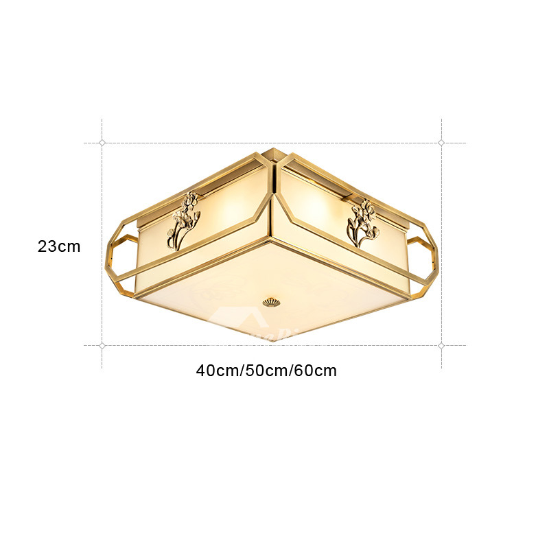 Simple New Chinese Bedroom Ceiling Lamp Personality Round/ Square Light ...