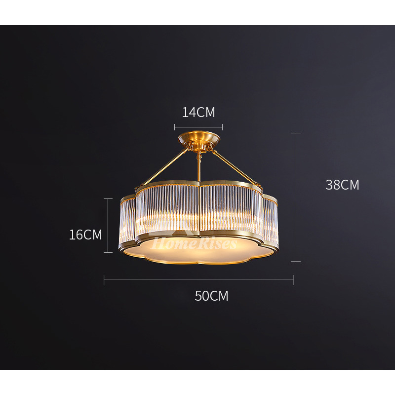 Chandelier Chain Cover Crystal Ceiling Mounted Lights Brass Rustic ...