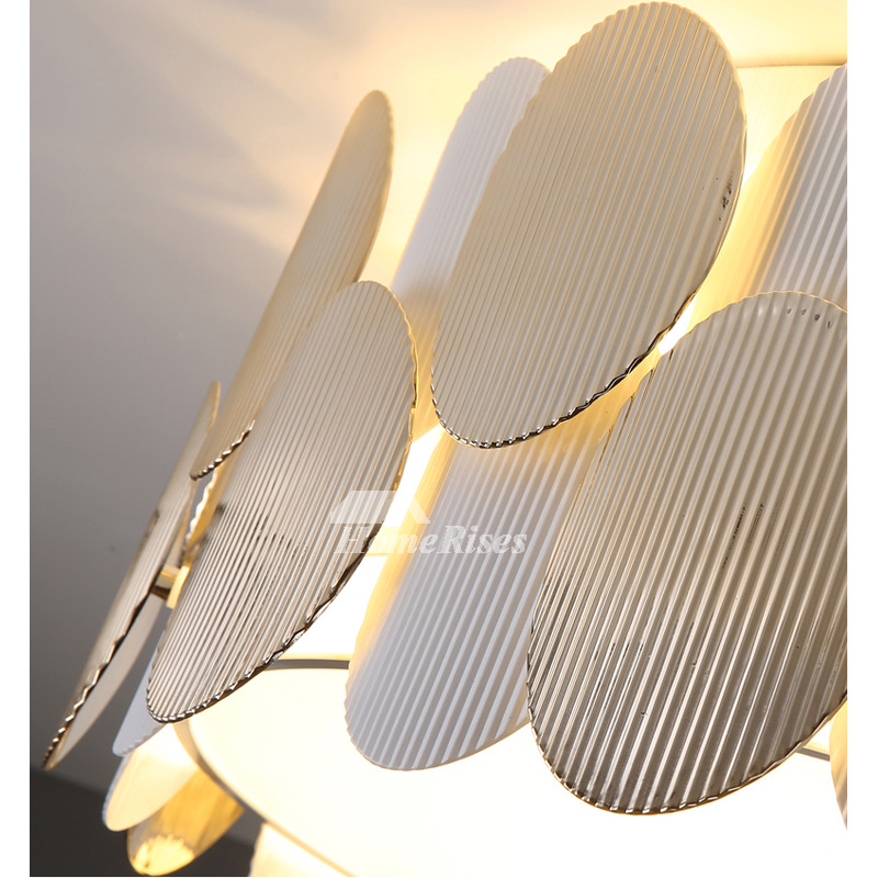 White Round Kitchen Ceiling Light Acrylic Shade Flush Mount ...