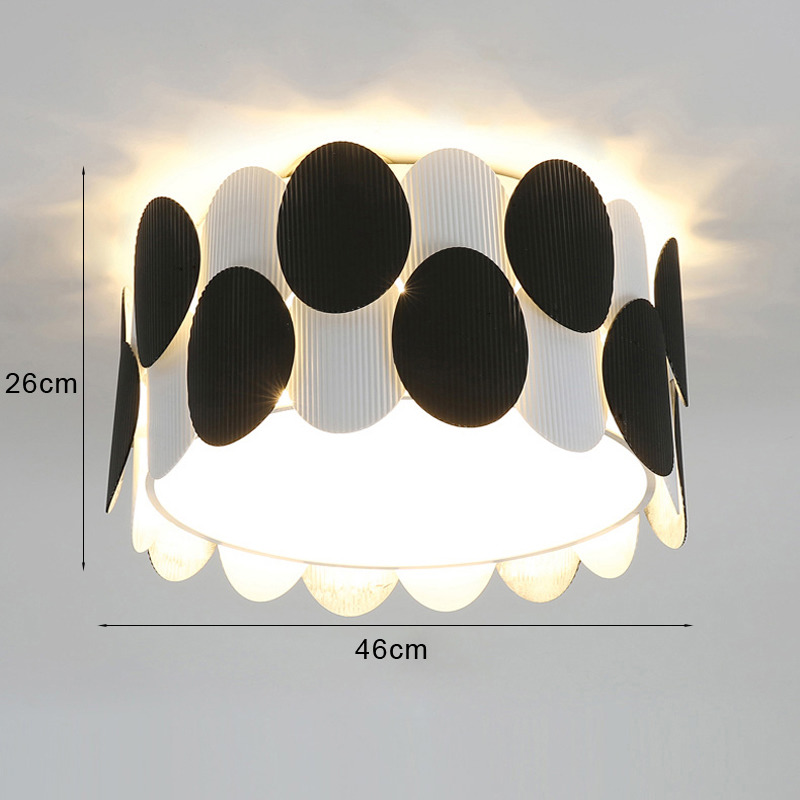 White Round Kitchen Ceiling Light Acrylic Shade Flush Mount ...