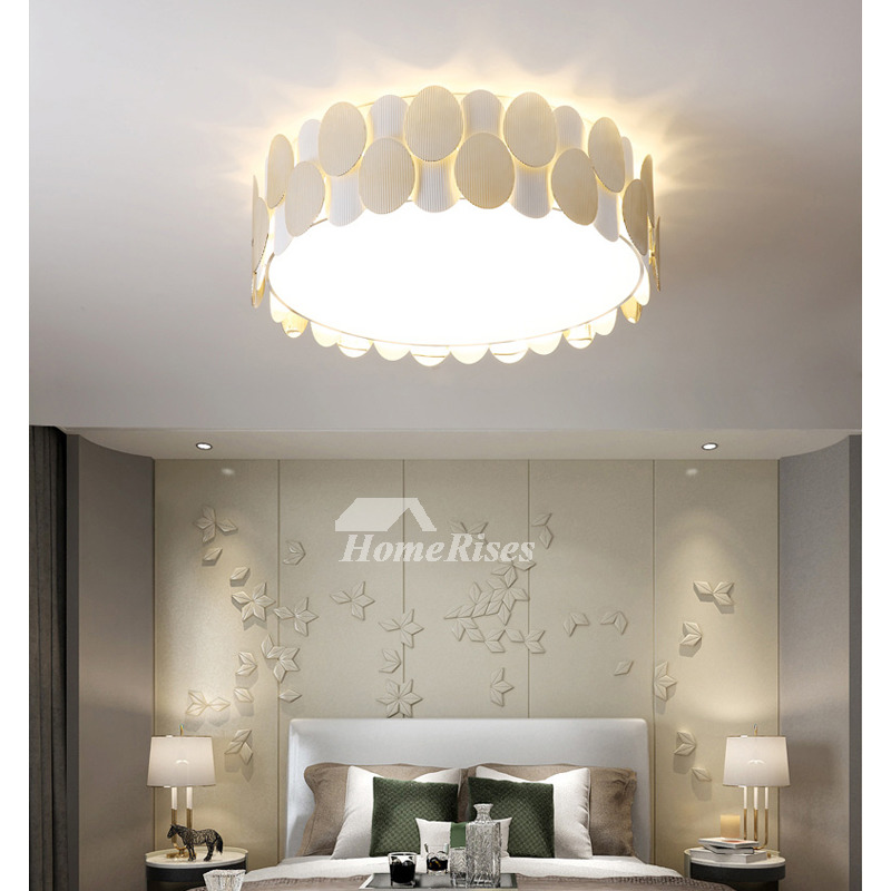 White Round Kitchen Ceiling Light Acrylic Shade Flush Mount ...