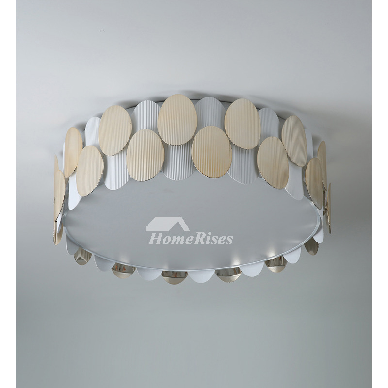 White Round Kitchen Ceiling Light Acrylic Shade Flush Mount ...