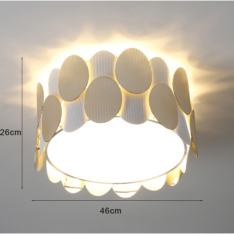 White Round Kitchen Ceiling Light Acrylic Shade Flush Mount ...