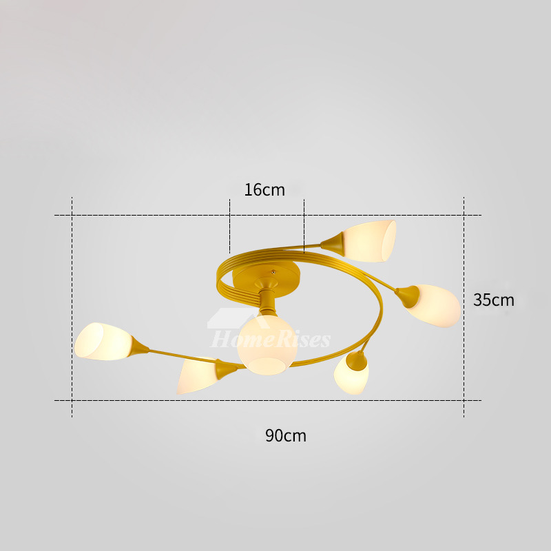 Gold/ Yellow Ceiling Light Ideas 4/ 6 Lights Bedroom Restaurant Wrought ...