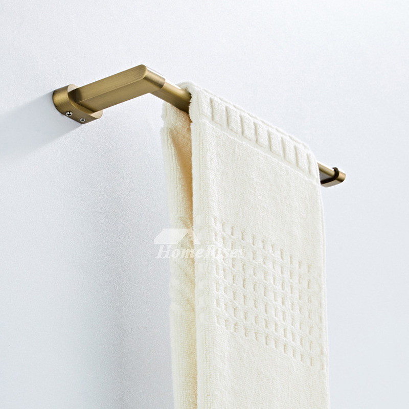 Bathroom Antique Brushed Brass Towel Bar Simple Gold Wall Mount Kitchen ...