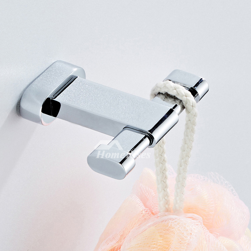 Brass Double Robe Hook Luxury Design Bathroom Vintage Kitchen Hooks ...