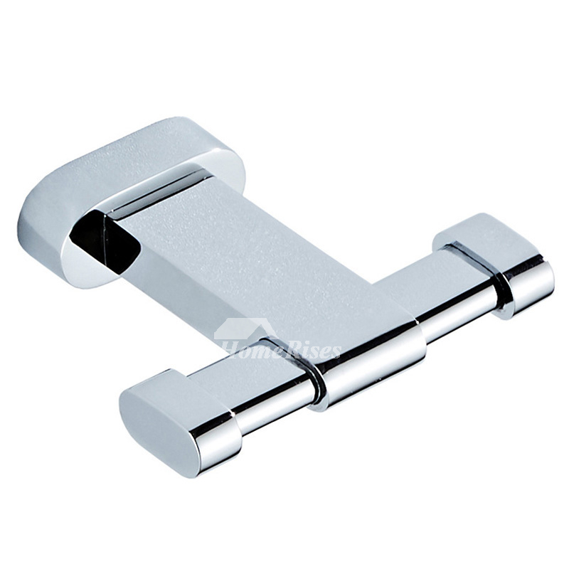 Brass Double Robe Hook Luxury Design Bathroom Vintage Kitchen Hooks ...